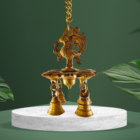 Sacred Hanging Jyoti Diya – Symbol of Faith & Harmony – Servpuja Store IN